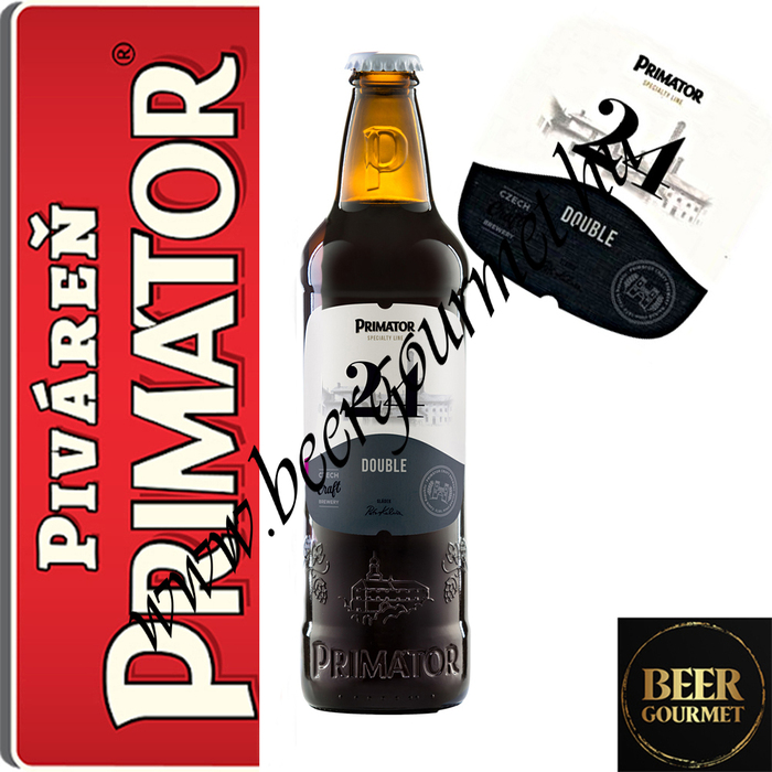 Primator Double 24 - cseh fekete duplabak sör - Primátor sörök - cseh sör